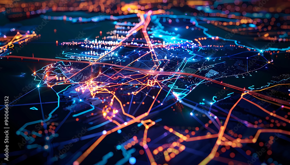 High-Resolution Supply Chain Map, professional digital map that ...