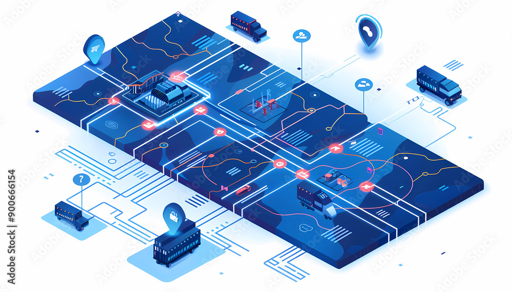 High-Resolution Supply Chain Map, professional digital map that ...