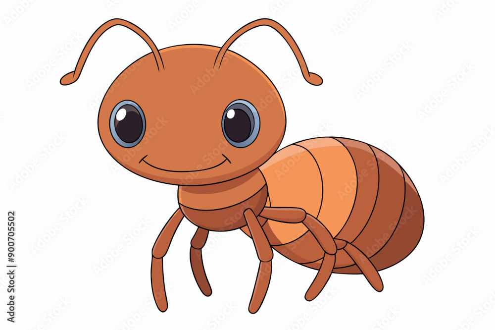 Ant Vector Illustrations Linocut, Kawaii, Cartoon, Clipart, Line Art ...