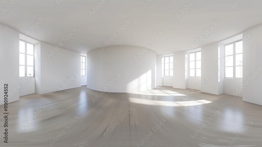 Foto de Stock empty room without furniture full spherical hdri 360 ...