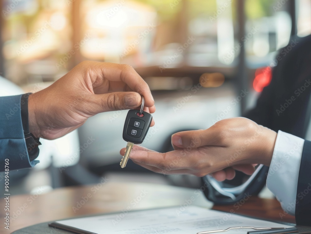 renter, new owner after signed rental, purchase contract in document ...