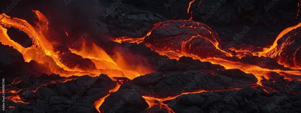Lava texture fire background rock volcano magma molten hell hot flow ...
