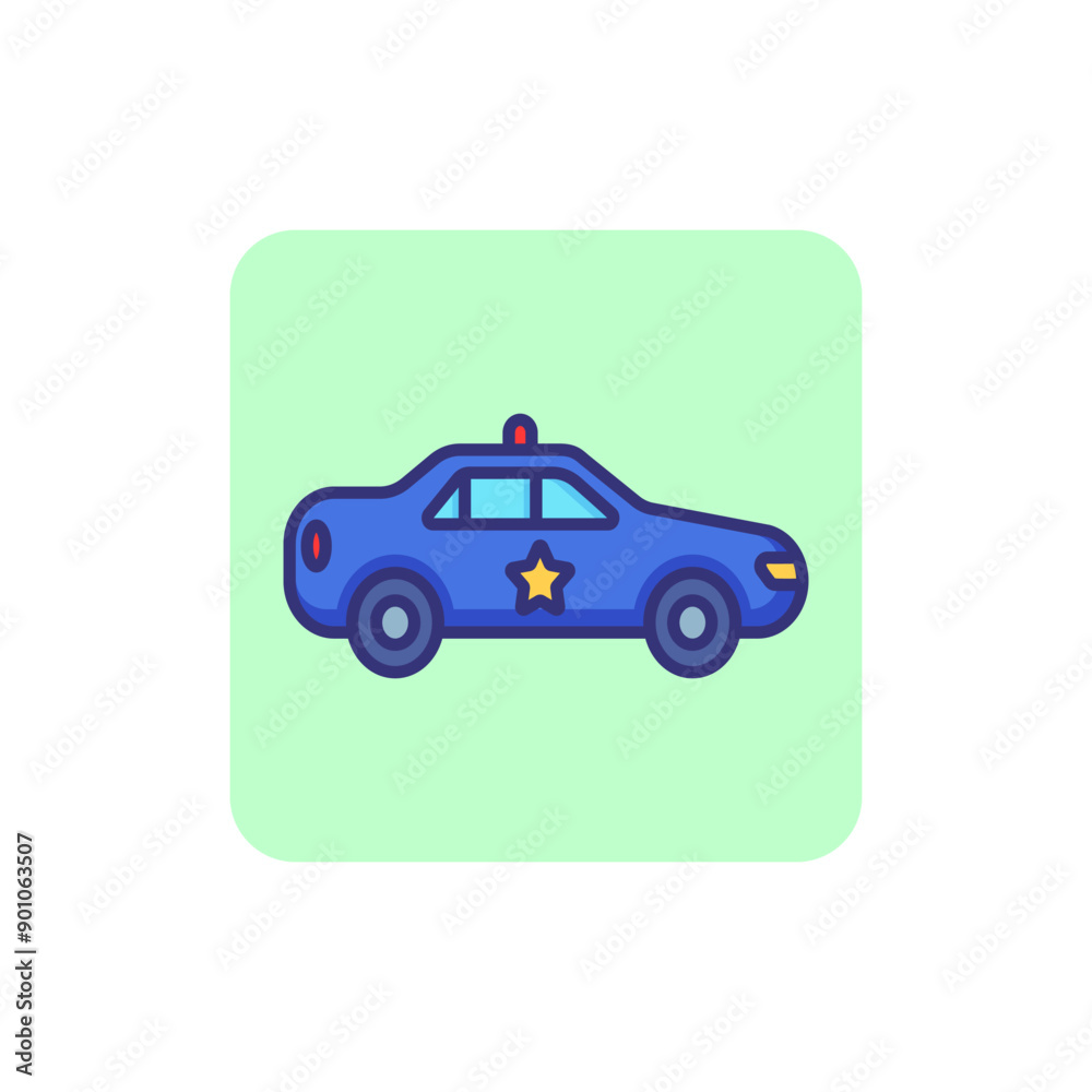 Police car line icon. Patrol vehicle, cops, emergency. Justice concept ...