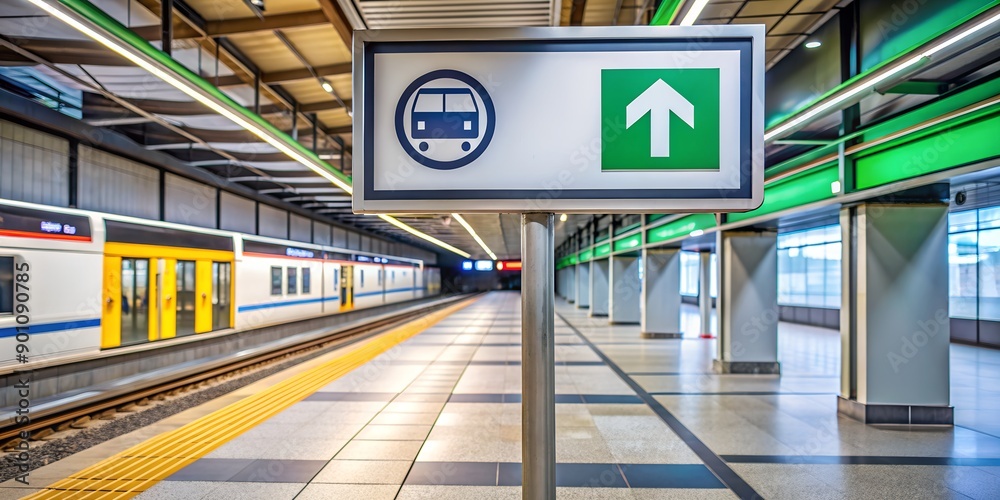 MRT station direction signs public transportation AI-Generated Content ...