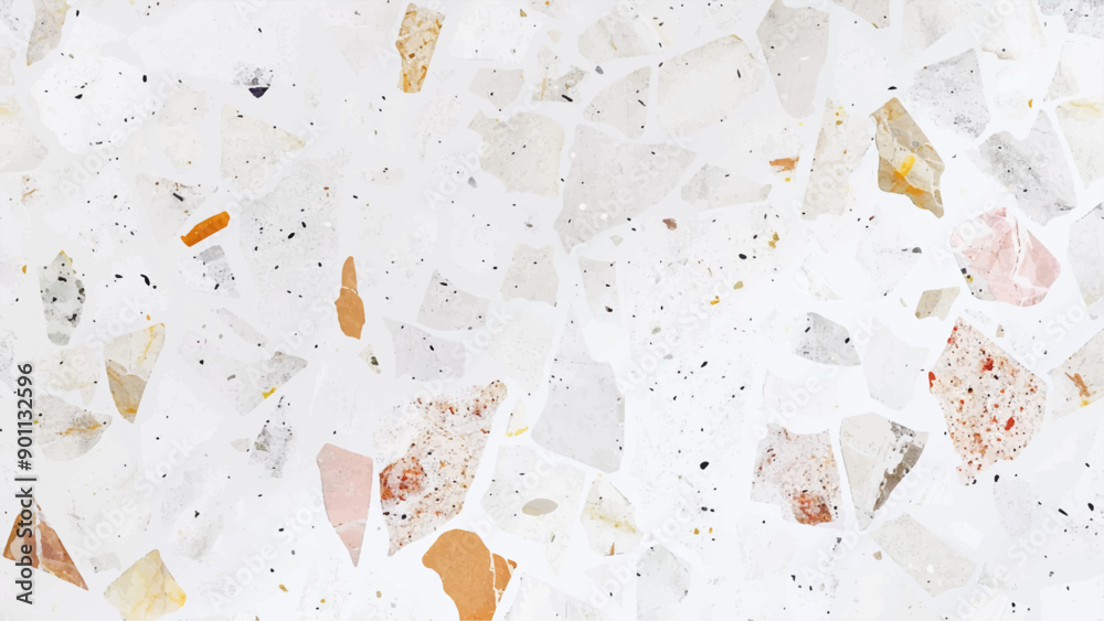 Seamless colorful gray granite terrazzo flooring texture. marble ...