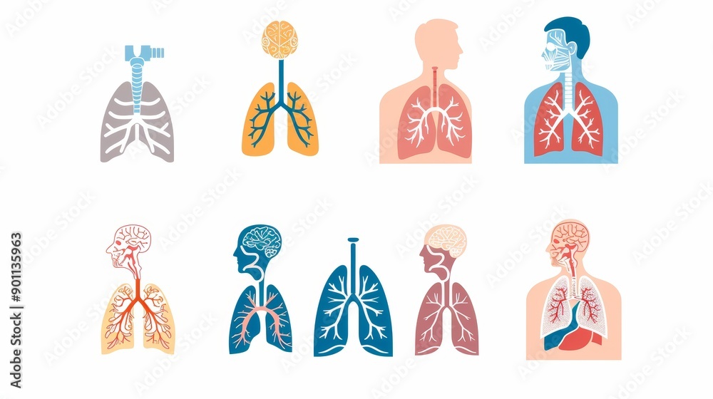 Visual Guide to Lung Disease Symptoms: Infographic with Technology Tone ...
