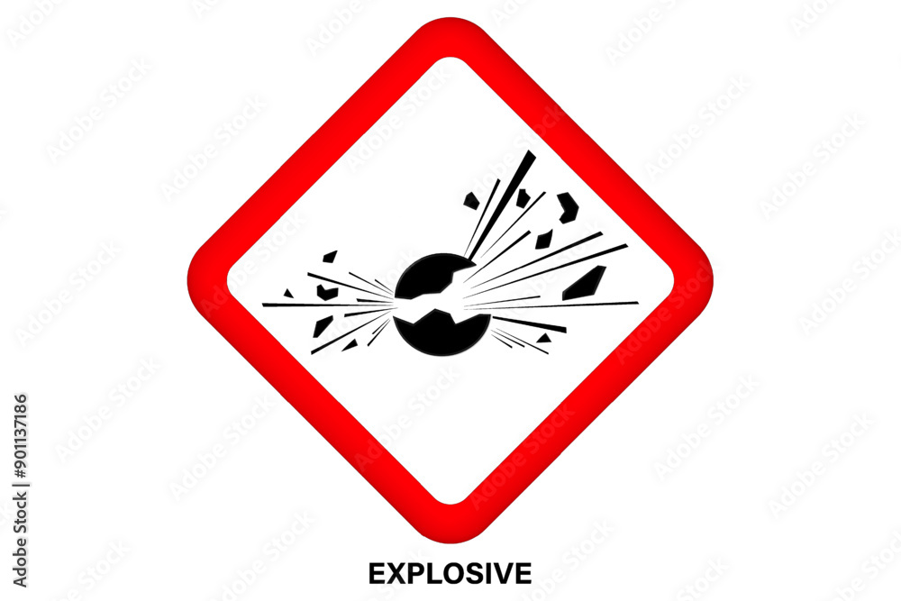 Explosive Materials Sign vector. Globally harmonized system hazard ... Explosive Materials Sign vector. Globally harmonized system hazard ...