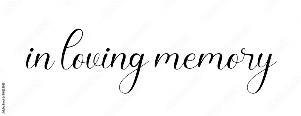 In Loving Memory - Script Style Banner Clipart with Beautiful ...