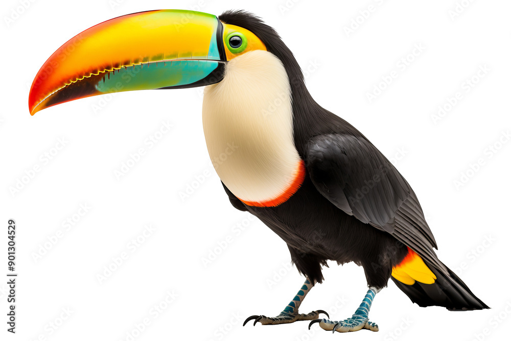 Colorful toucan PNG with detailed feathers isolated on transparent ...