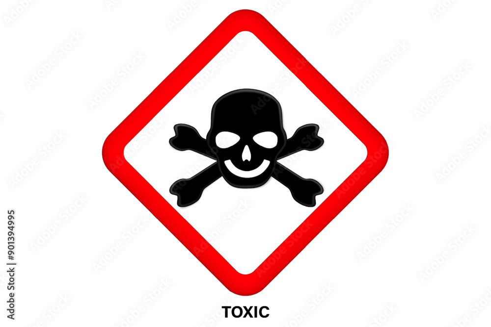 Toxic warning sign vector. Globally harmonized system hazard pictograms ...