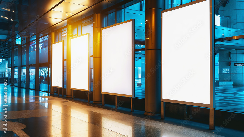 Empty advertisement billboard poster ad space. Blank Digital Signage ...