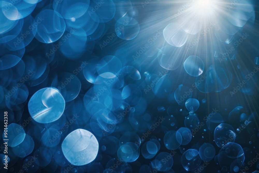 intense blue and mainly off screen lens flare overlay texture with ...