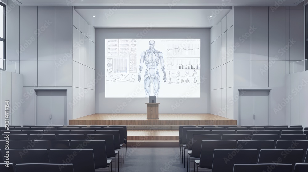 Empowering Education Medical University Lecture Podium with Anatomical ...
