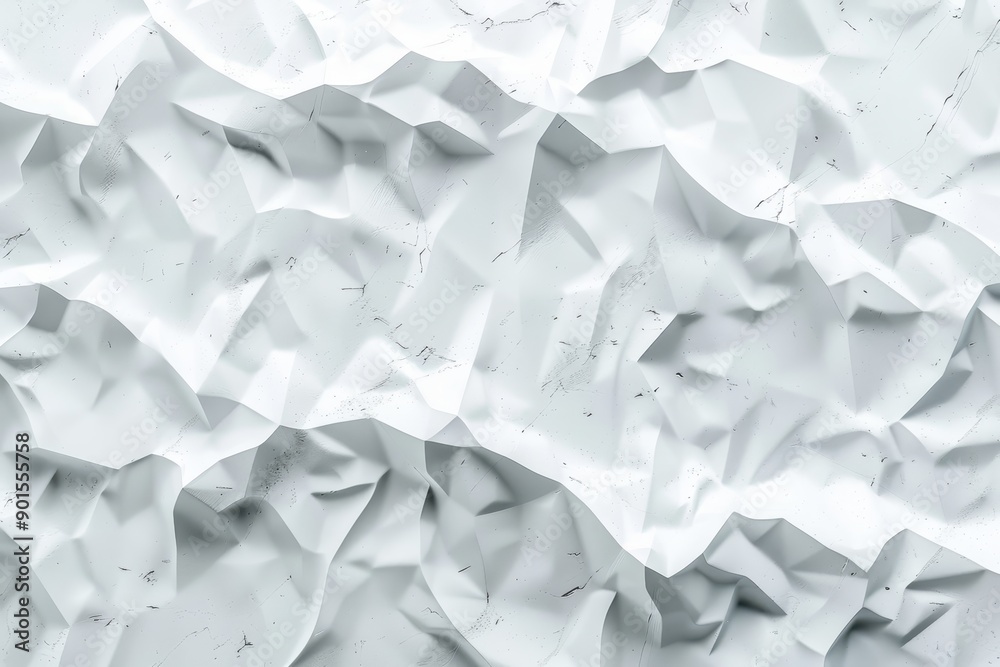 Crumpled white paper texture background. Abstract wrinkled sheet design ...