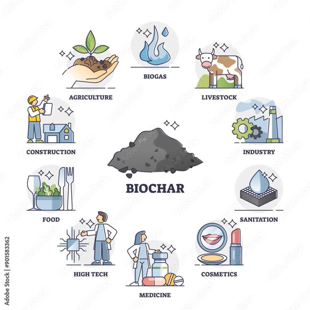 Biochar use cases, means of carbon sequestration and climate change ...