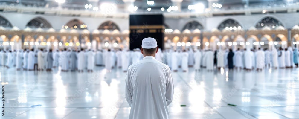 Pilgrims praying at the Kaaba in Mecca, Islam, Hajj pilgrimage Stock ...