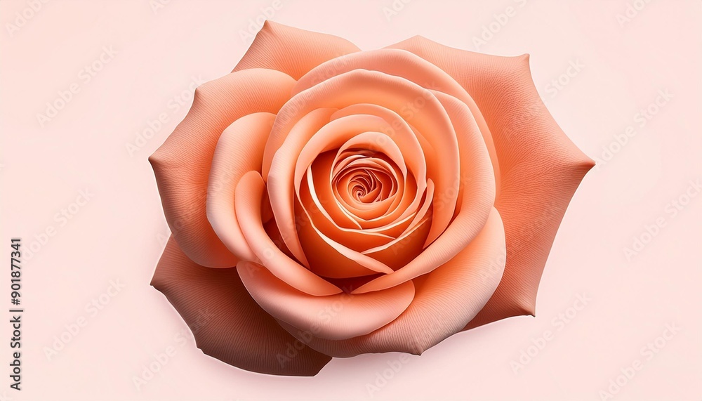 Open rose flower with beautifully unfolded petals in the color of the ...