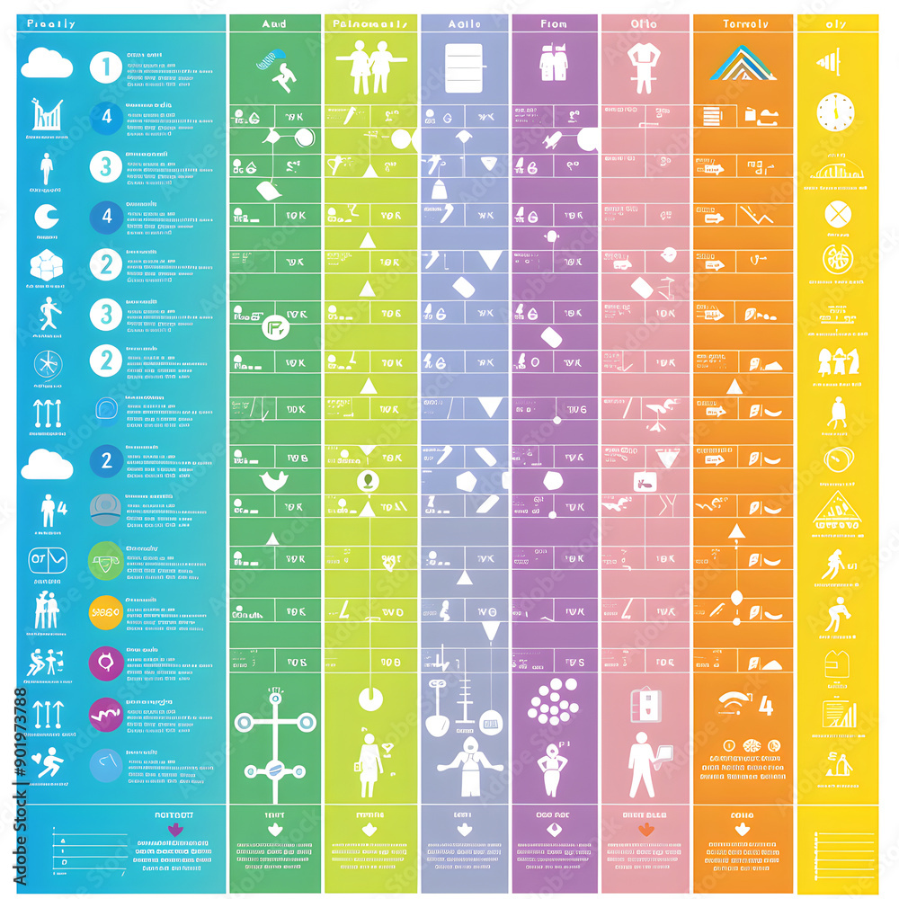 Comprehensive Weekly Exercise Routine Chart with Motivational Tips and ...