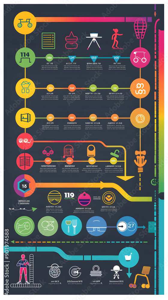 Comprehensive Weekly Exercise Routine Chart with Motivational Tips and ...