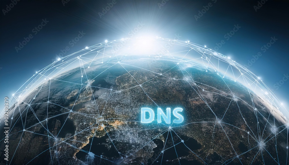 Understanding DNS Technology and Its Global Impact Stock Illustration ...