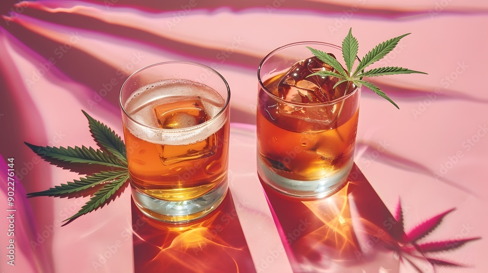 Cannabis vs Alcohol:Weighing the Party Pros and Cons Stock Photo ...