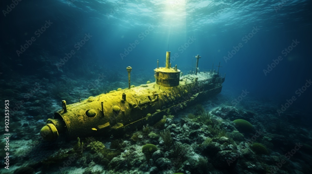 Submarine utilizes sonar and state of the art technology for accurate ...