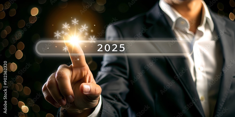 Transitioning from 2024 to 2025 with New Year Strategies Stock Photo ...