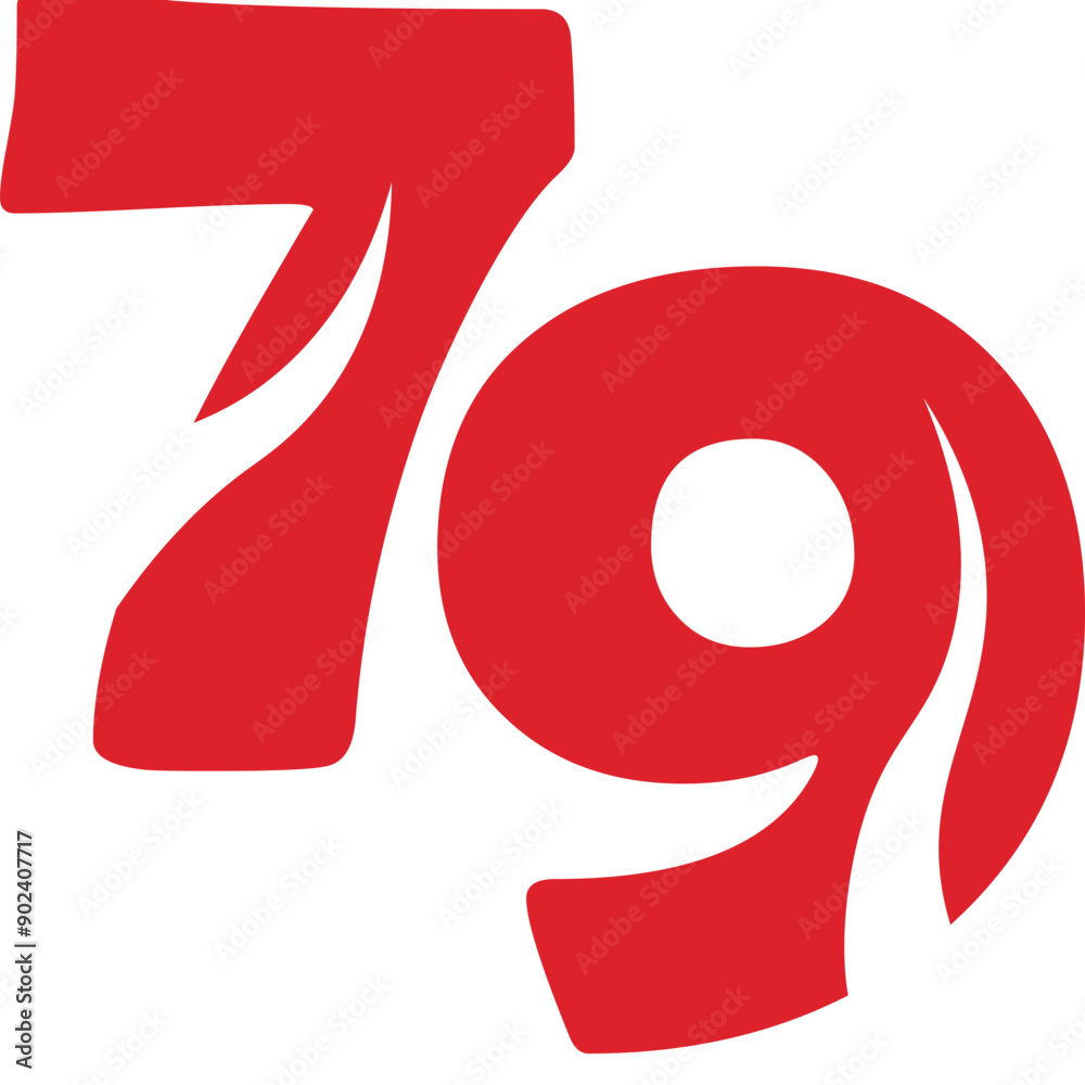 Stock-Vektorgrafik „Number Logo 79“ | Adobe Stock