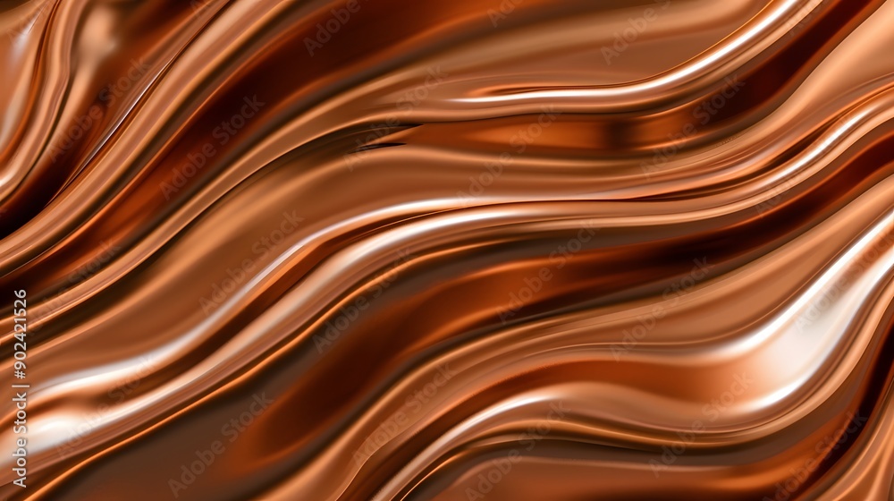 Chocolate background texture brown milk wave liquid cocoa cream swirl ...
