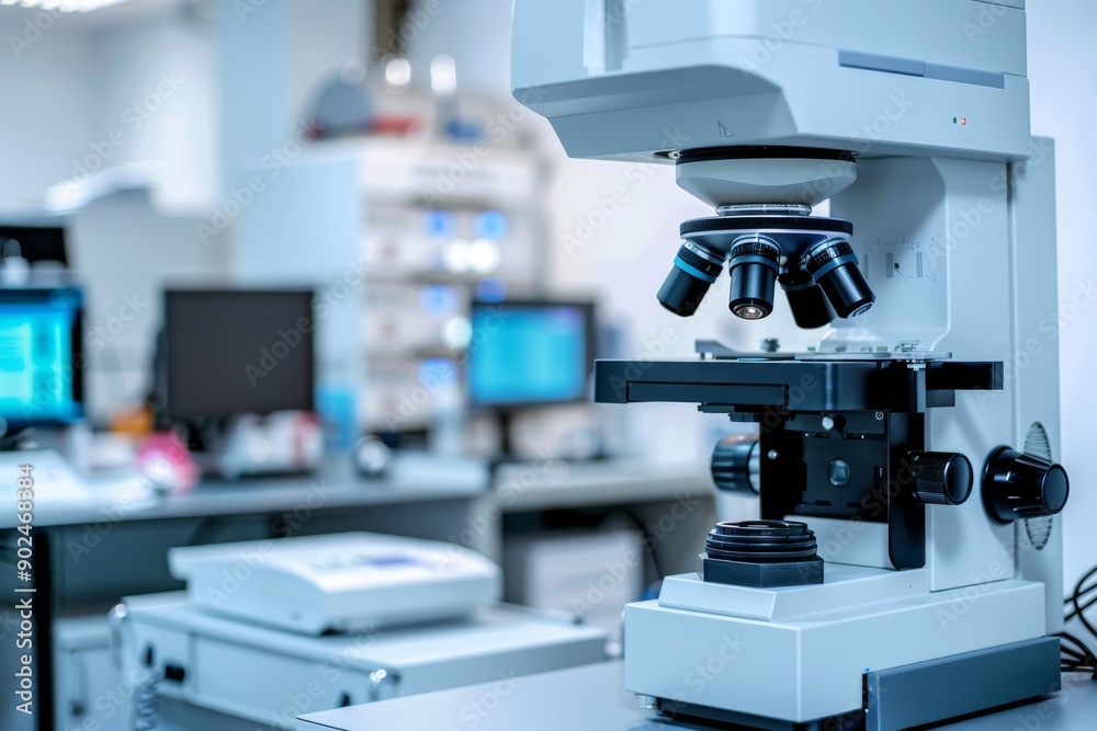 Scanning electron microscope in a physical lab, computer education ...