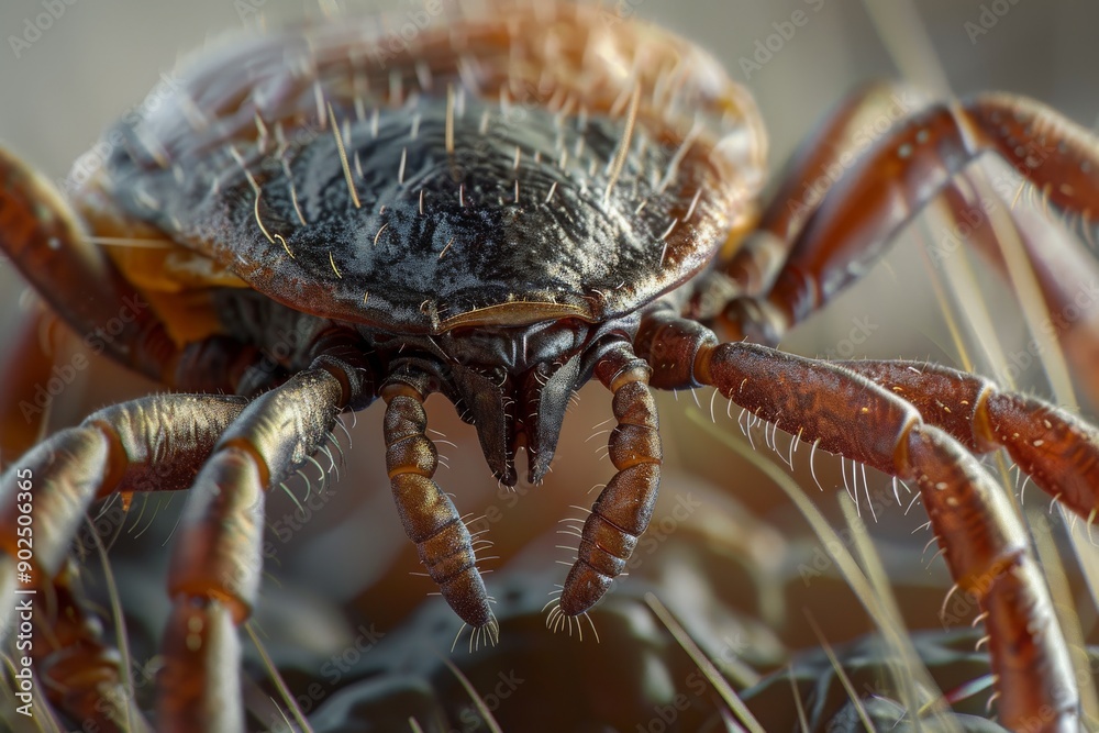 Insect monster bites, encephalitis tick macro dust mite, horrible ...