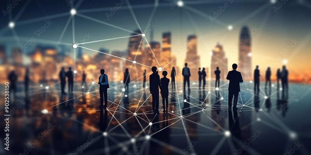 Global Business Connections. Corporate networking. Concept of ...