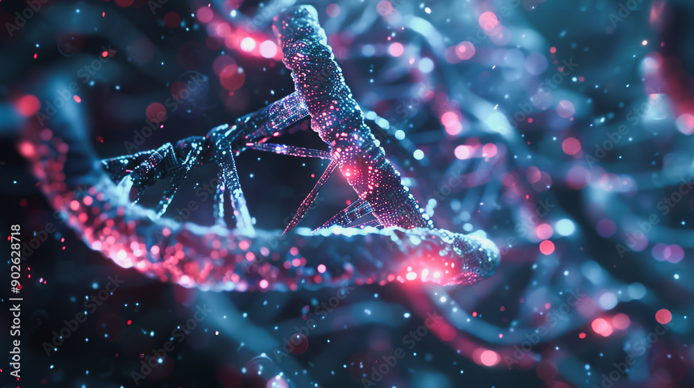 3d model of Science molecule, molecular DNA model structure Stock ...