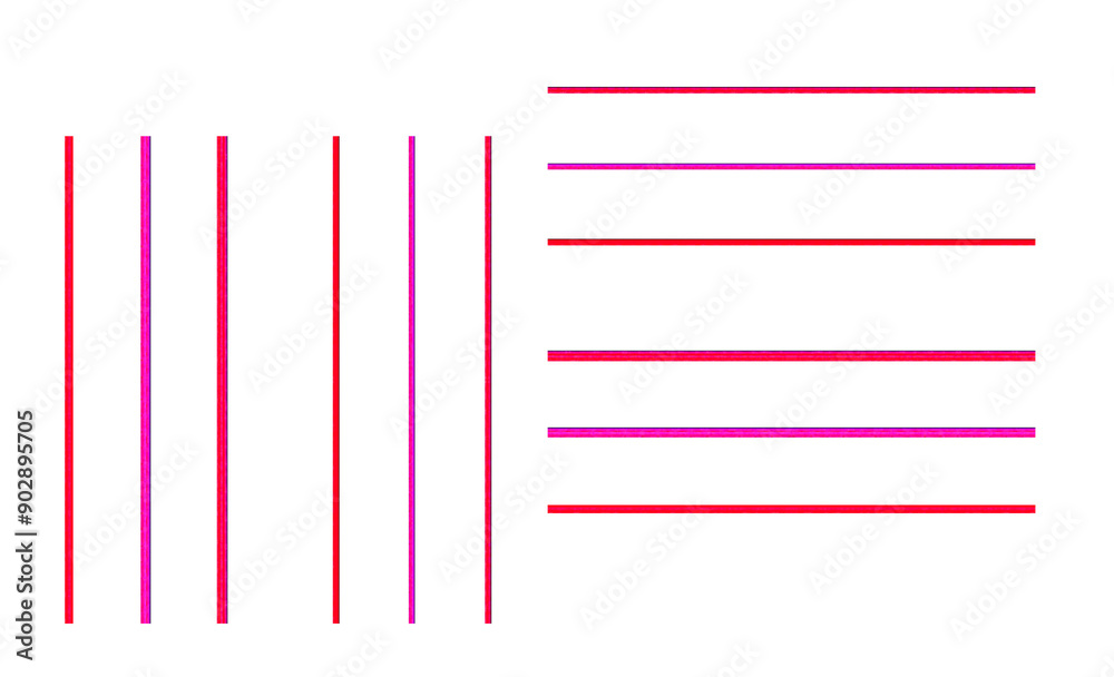 Red pink ribbon tapes. On isolated transparent background. The photo is ...