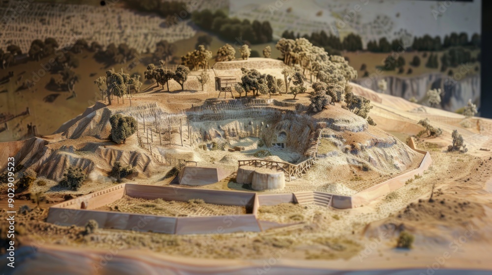 Generate a photo realistic image of a maquette illustrating the ...