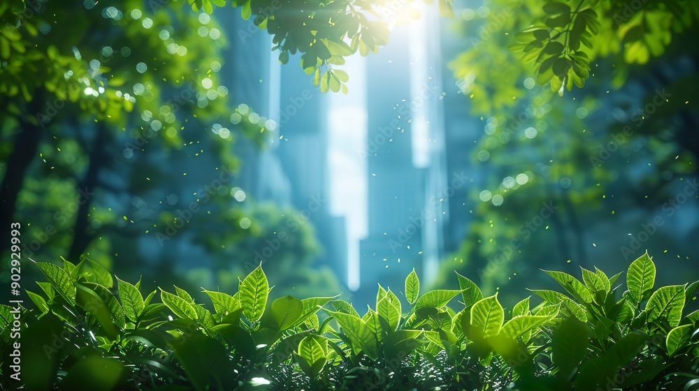 ESG Concept. Eco-friendly Buildings in the Modern City. Sustainable ...