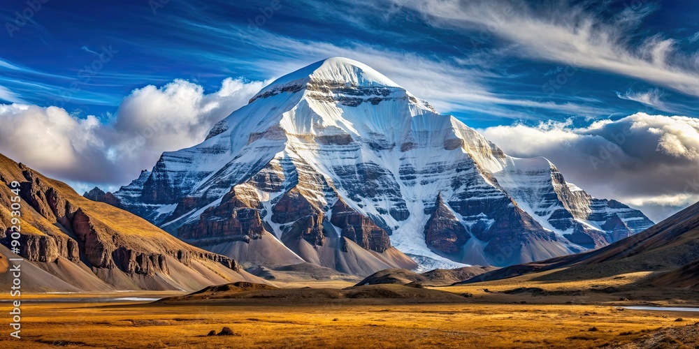 Breathtaking view of Mount Kailash in the Himalayas, Tibet China, Mount Kailash, Tibet, China ...
