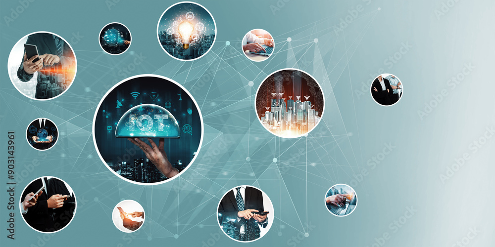 Communication technology , smart connection IOT and people network ...