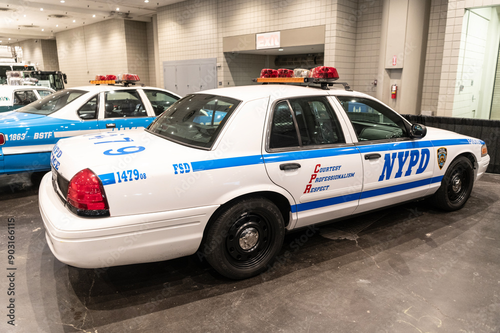 New York City, USA - March 27, 2024: Ford Crown Victoria NYPD police ...