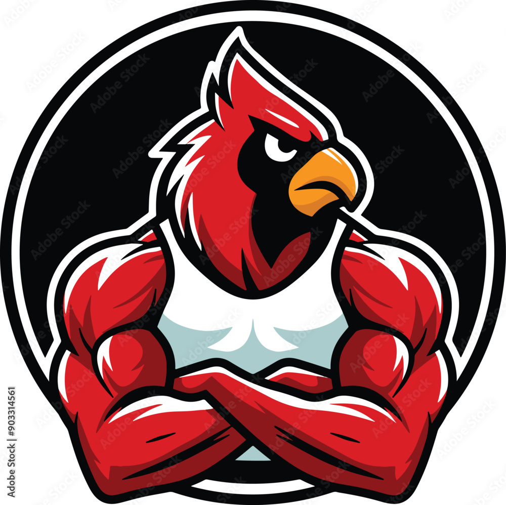 Cardinal Mascot Sport Illustration Stock Vector | Adobe Stock