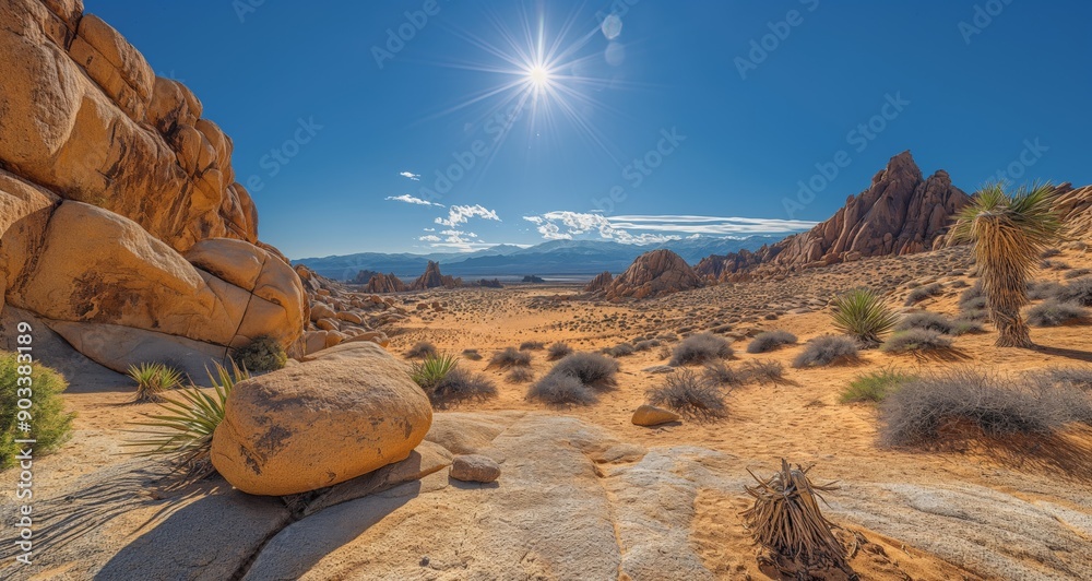 AI generated Palos Avellanas Daytime Vista. Expansive desert plateau ...