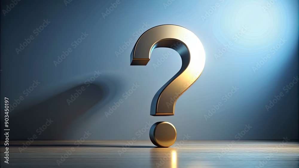 Concept of uncertainty and confusion depicted by a question mark symbol ...