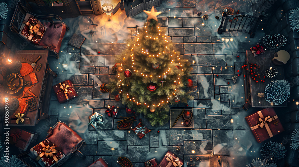 Christmas Battle Map - DnD, RPG Map for Dungeons and Dragons, Game ...