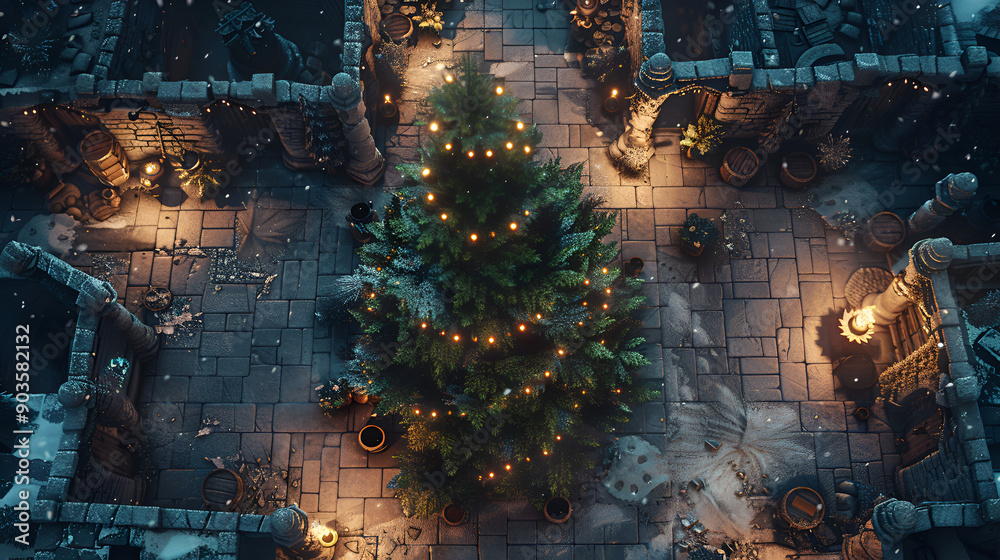 Christmas Battle Map - DnD, RPG Map for Dungeons and Dragons, Game ...