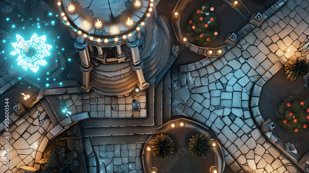Christmas Battle Map - DnD, RPG Map for Dungeons and Dragons, Game ...