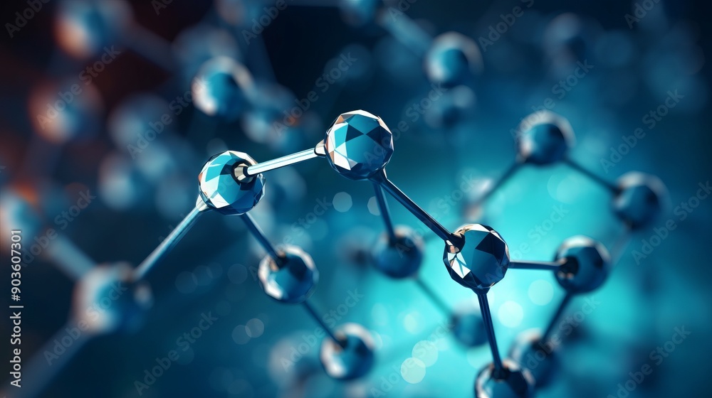 Molecular and atomic structure: clean, detailed 3d rendering background ...