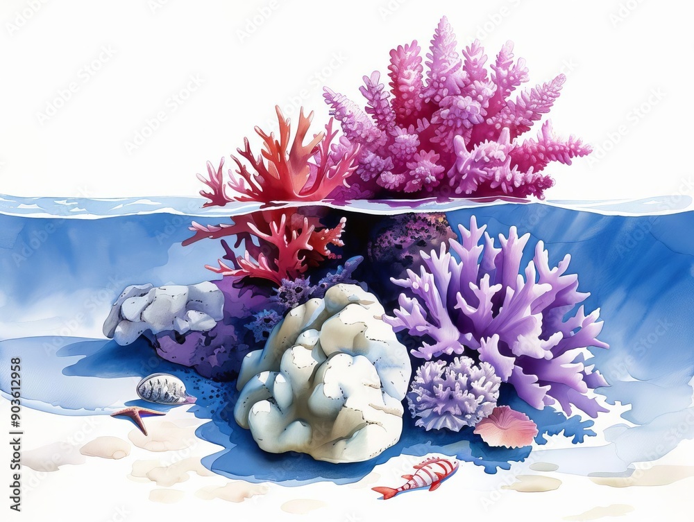Vivid Illustration of a Dead Coral Reef A Stark Representation of Ocean ...