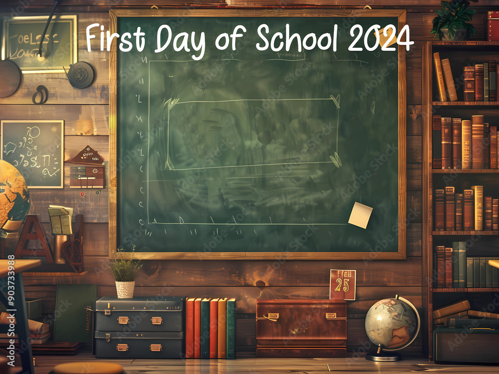 First Day of School digital photo background, back to school background ...