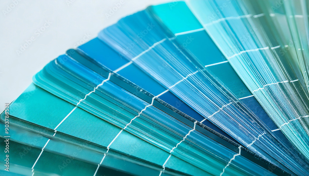 Color cyan and its applications, featuring elements like color palettes ...