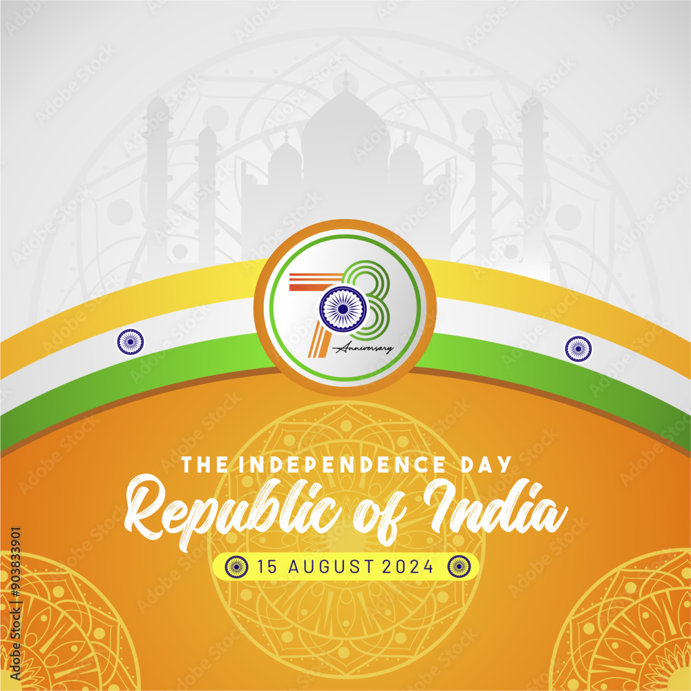 Exclusive Template of 78th Republic of India Independence Day 15 August ...